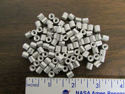 100 Threaded Slotted 1/4-Inch Aluminum Spacers New | eBay