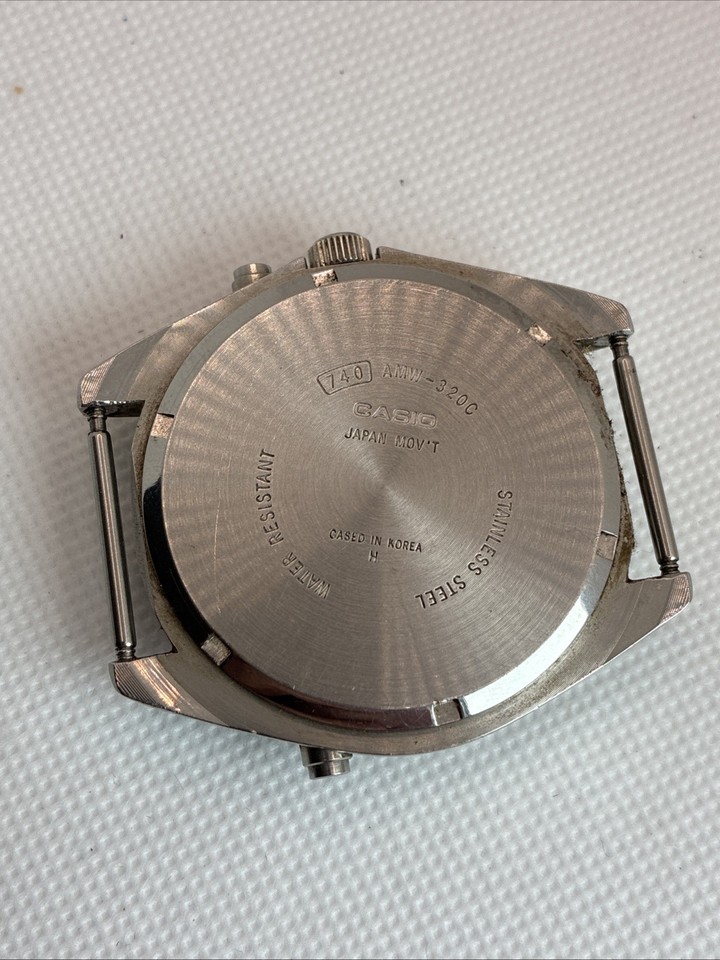 Vintage Casio Mens Chronograph 358 AMW320C Digital Analog Watch G2U | eBay