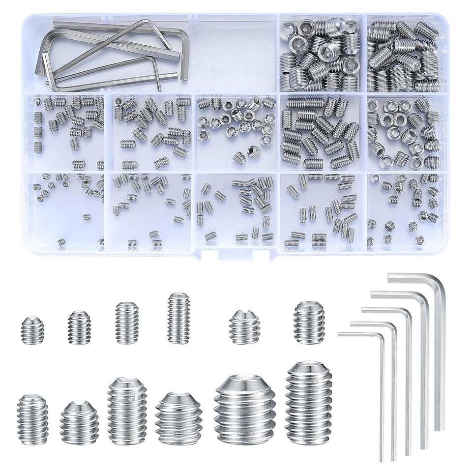 240 Pcs Stainless Steel Screw Assortment Kit with Allen Keys for ...