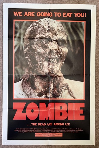 Zombie (1979)- Original one sheet Movie Poster - Lucio Fulci- 27x41 ...