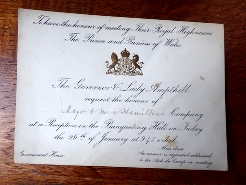 1906 Invitation Reception Prince of Wales George V Madras India ...