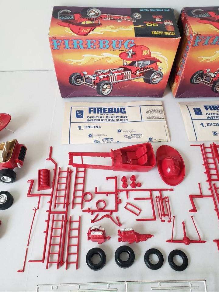 HUGE LOT! (6) '69 AMT 🔥 FIREBUG FIRE TRUCK MODEL KIT Hotrod Show Car ...