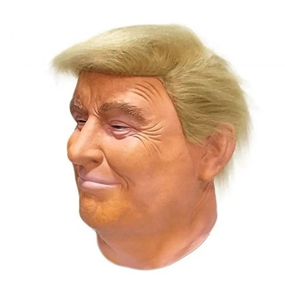 Donald Trump Latex HALLOWEEN Full Head Mask Costume Party New MAGA ...