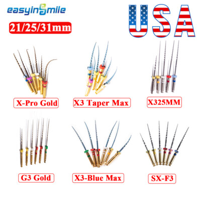 Endo rotary files X3-Pro Gold/Blue taper file Dental endodontic Niti ...