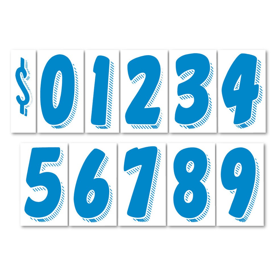Car Dealer Windshield Stickers 11 Dozen Pricing Numbers 7.5 Inch ...