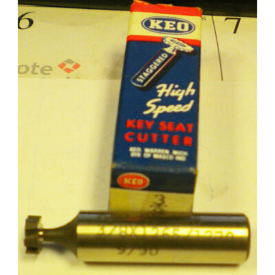 KEO STAGGERED TOOTH KEY SEAT CUTTER 403 OVERSIZED SPECIAL .1265/.1270 3 ...