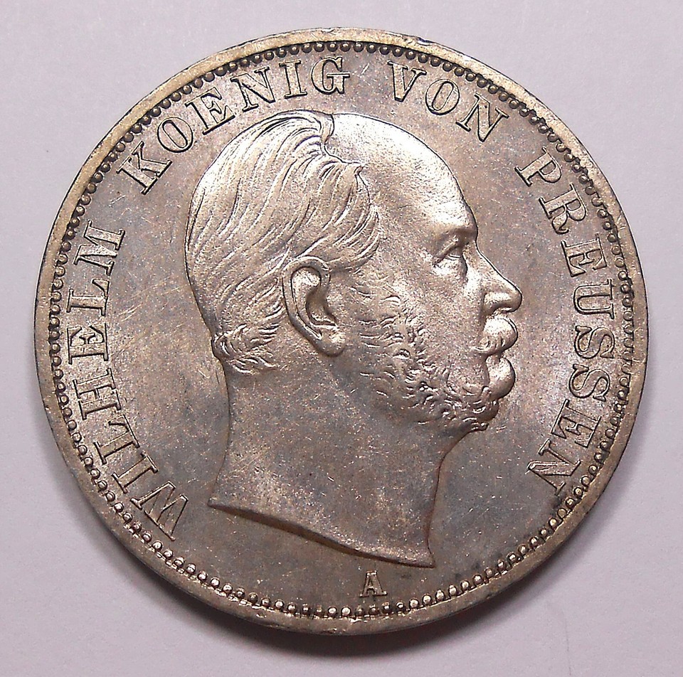 Germany Prussia 1867 A Thaler CHOICE MS BU Wilhelm I GORGEOUS German ...