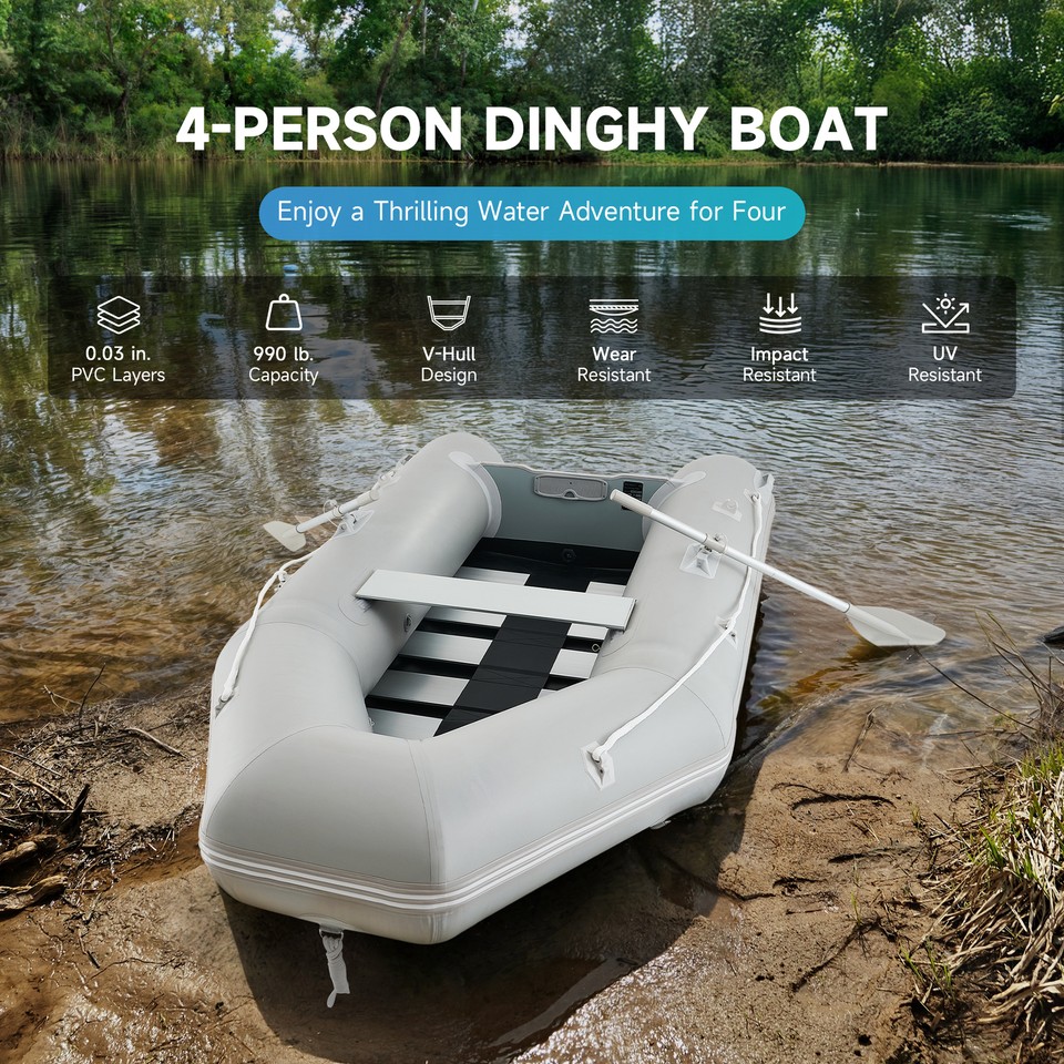 10ft Inflatable Boat Raft Fishing Dinghy Tender Pontoon Dive Rescue ...