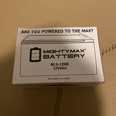 Mighty Max Battery ML9-12NB -12 Volt 9 AH, Nut and Bolt Terminal ...