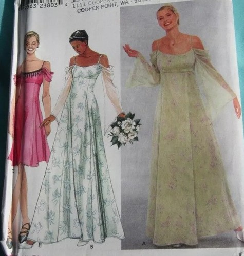 Simplicity 9125 Renaissance Period Dress Empire No Shoulder 6-12 Uncut ...