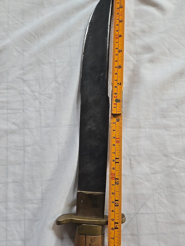 Collectible Vintage Rare Forged Short Sword/Machete Brass And Wood ...