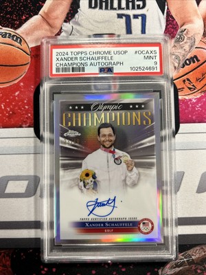 2024 Topps Chrome Olympic Golf Xander Schauffele Champions Auto /99 PSA ...