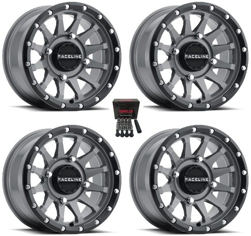 Raceline Trophy ATV Wheels/Rims Grey 14" Can-Am Renegade Outlander (4 ...