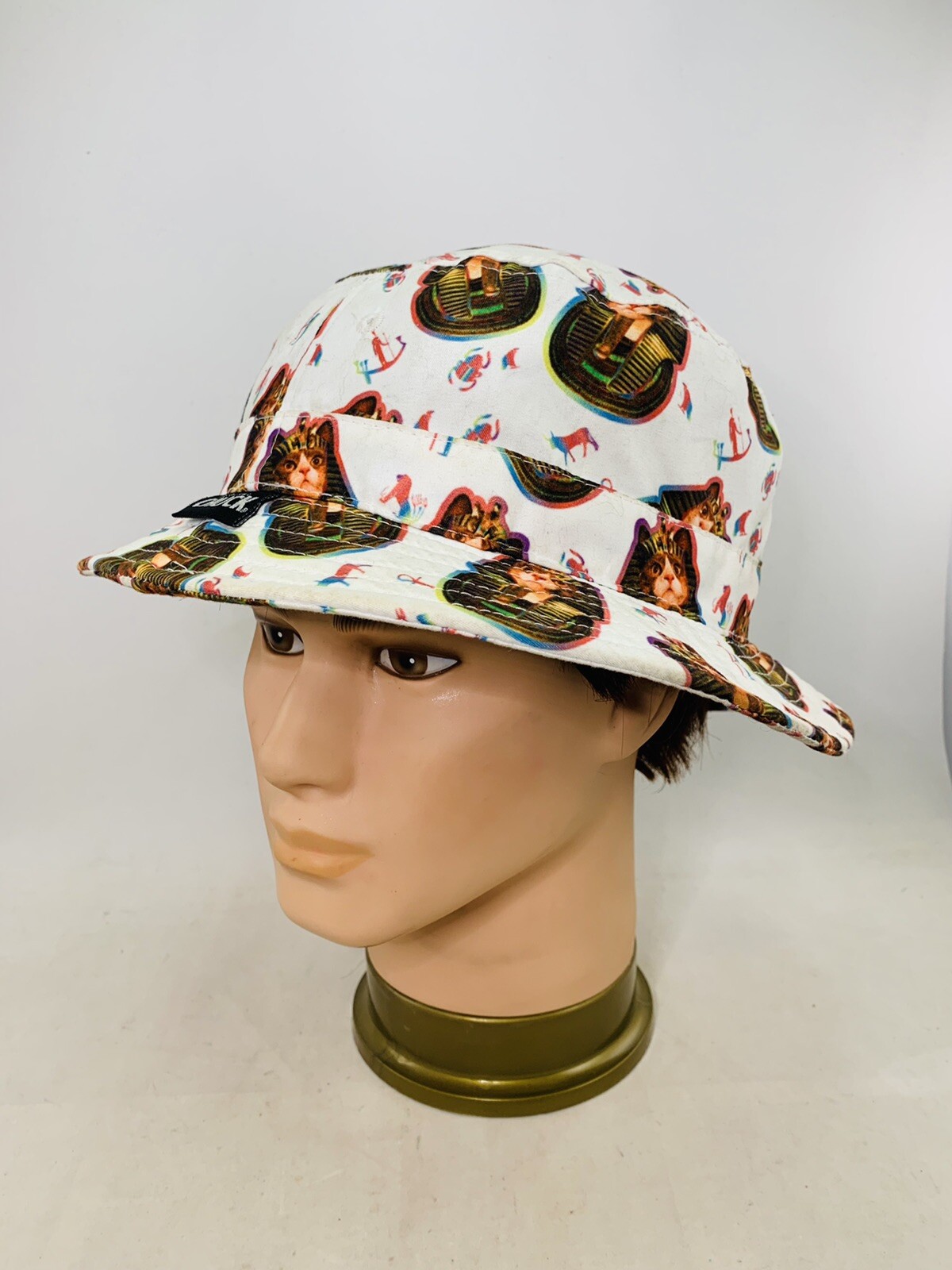 Original Chuck Bucket Hat Cat as King Tut One Size Co… - Gem
