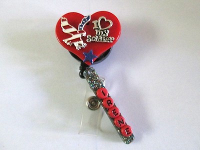 ID BADGE RETRACT REEL MAGNET OR CLIP,SOLDIER,MEDICAL,NURSE,MILITARY ...