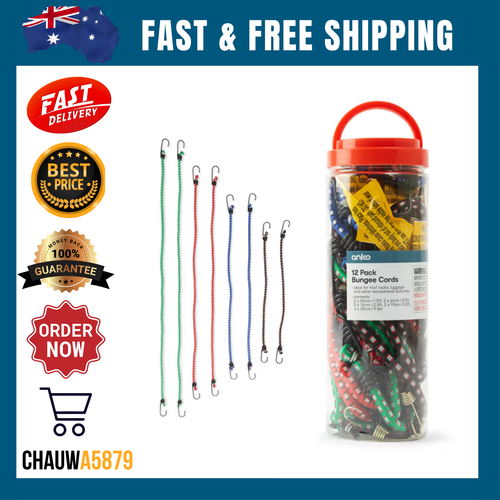 Bungee Cord Set Octopus Occy Strap Elastic Tie Down Hooks 91cm 76cm ...