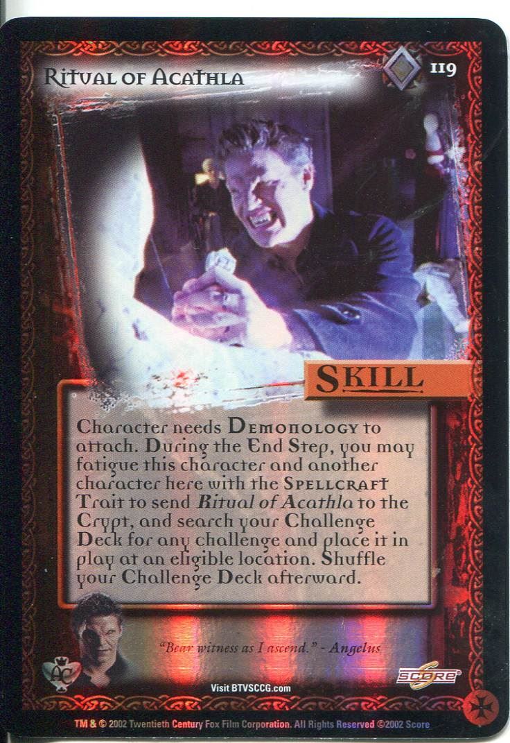 Buffy CCG TCG Angels Curse Limited Edition Foil Card #119 Ritual of ...