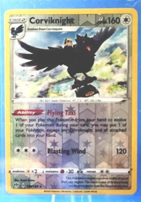 Corviknight HP160 2020 Reverse Holo Collectible Card No. 156/189 | eBay