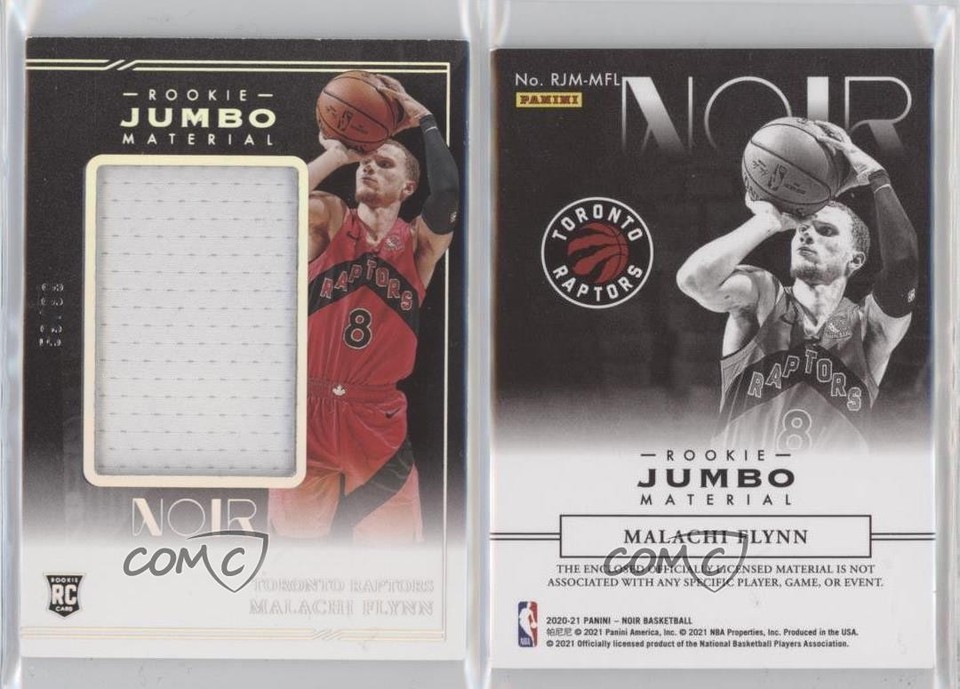 2020-21 Panini Noir Rookie Jumbo Material 59/99 Malachi Flynn #RJM-MFL ...