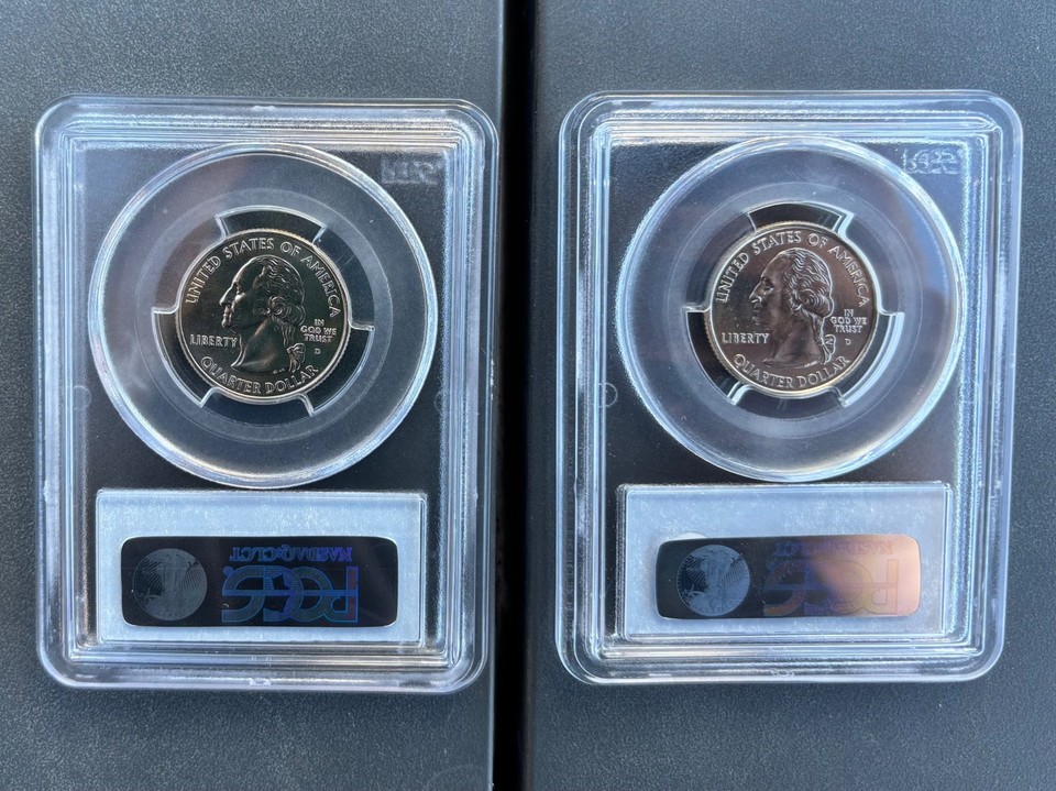 2004-D WISCONSIN STATE QUARTERS - EXTRA LEAF HIGH & EXTRA LEAF LOW ...