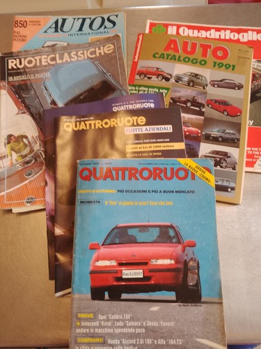 Vintage Italian car magazines 1990-93 QUATTRORUOTE AUTOS QUADRIFOGLIO ...