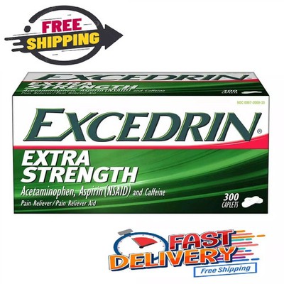Excedrin Extra Strength Caplets, Pain Reliever Aid (250 mg., 300 ct ...