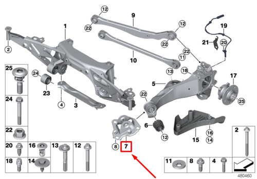 MINI COOPER F55 Left Trailing Arm Bracket 33326851581 6851581 NEW ...