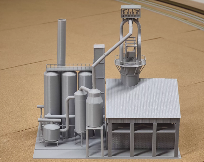 N Scale 1:160 Train Model Scene Factory Chemical Plant Model Sand Table ...