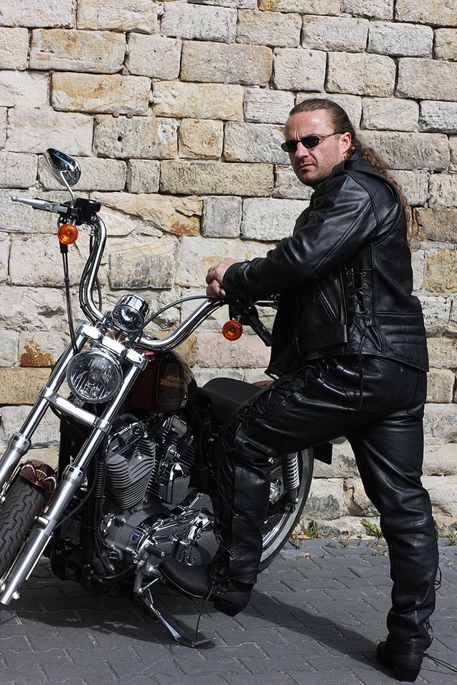 LEDERJACKE ROCKABILLY CHOPPER BIKER LEDER JACKE ROCKER | eBay