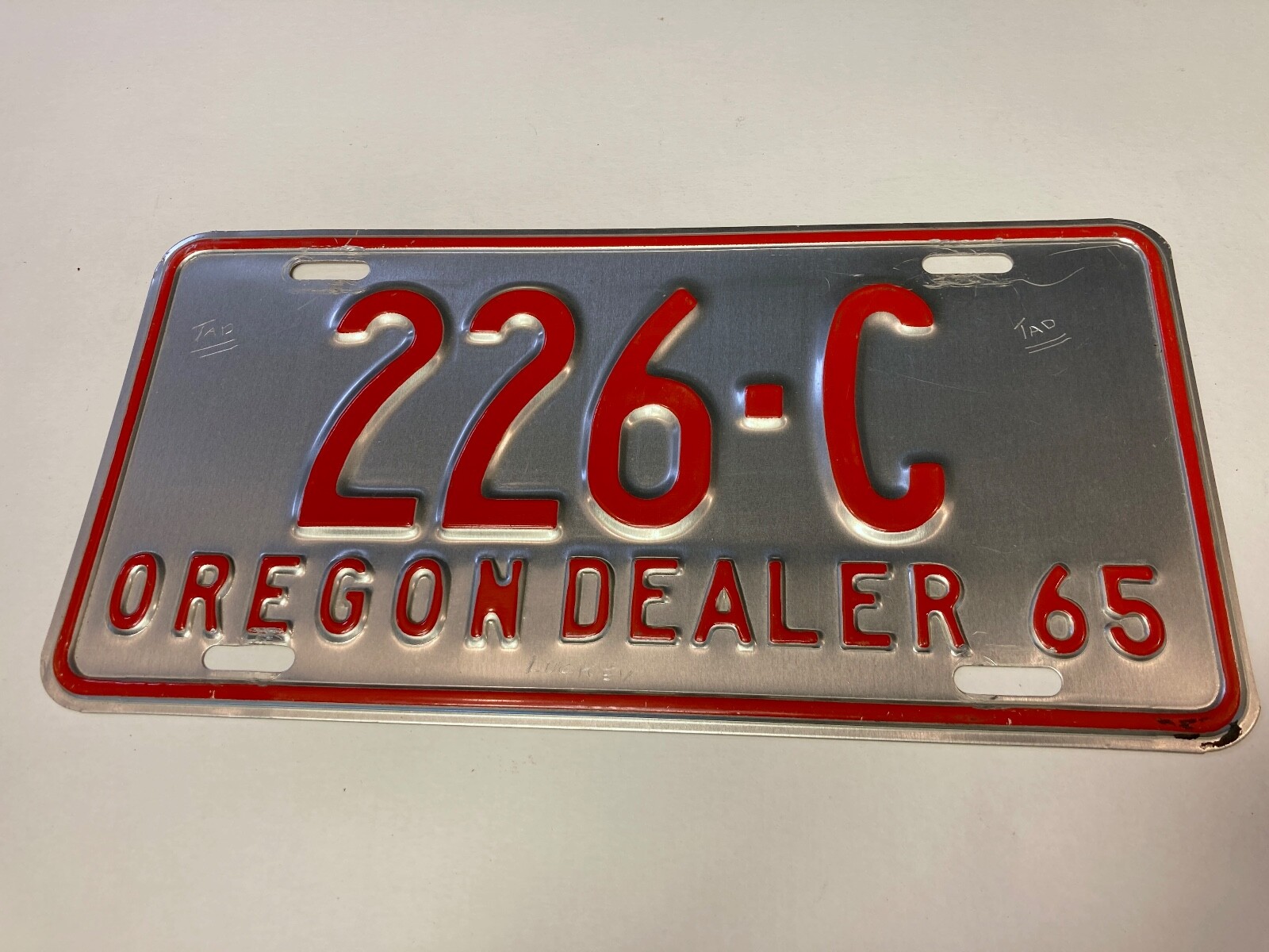 Lot of 16 Oregon Dealer License Plates, all years 1959 - 1974. NR ...