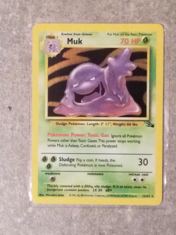 Muk Holo Fossil Edition 13/62 Pokemon TCG | eBay