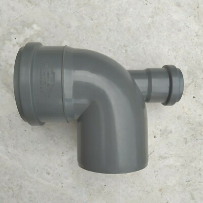 110 mm Soil Pipe Elbow Bend 90° Single Socket with 50 mm Inlet Back ...
