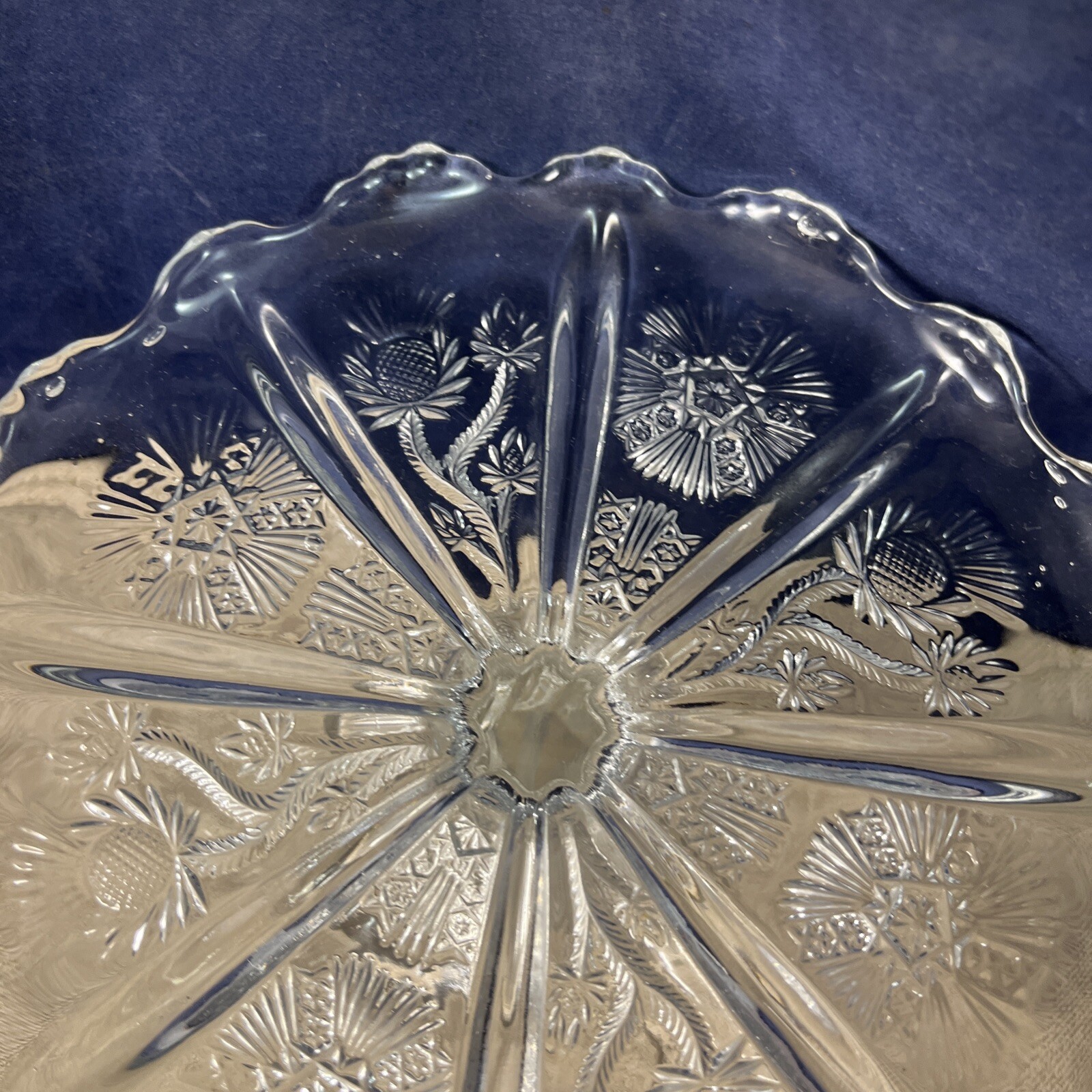 Higbee / Jefferson Glass ~ EAPG 3.5 Tall Footed Stand ~ Thistle Pattern ...