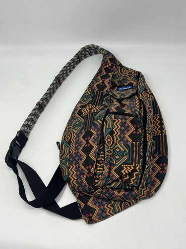 KAVU Original Rope Sling Bag Aztec Geometric Multicolor Crossbody ...