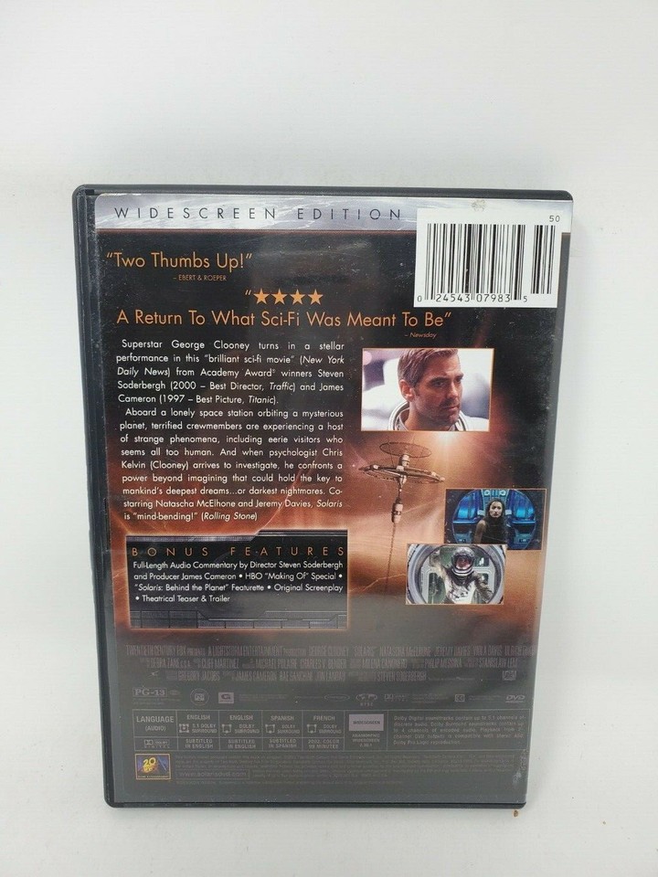 Solaris DVD 2003 Widescreen George Clooney FREE SHIPPING | eBay