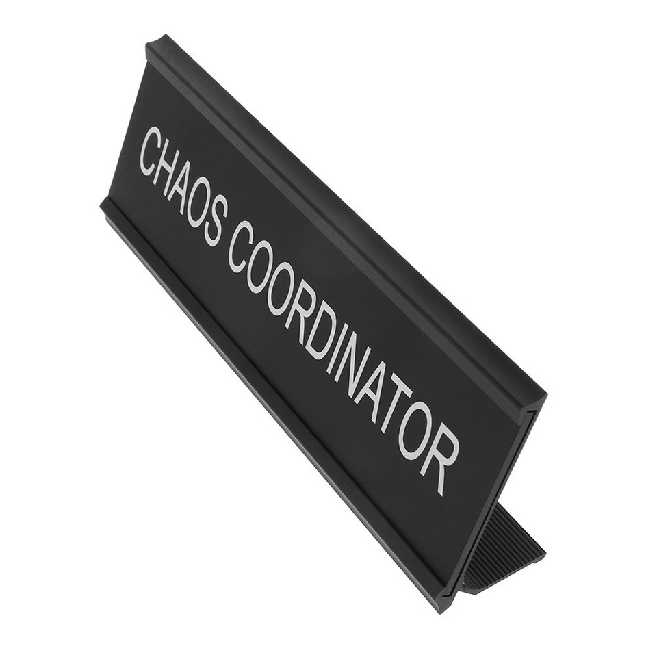 Chaos Coordinator Plaque Metal Name Plate Desk Decor Sign Office | eBay ...