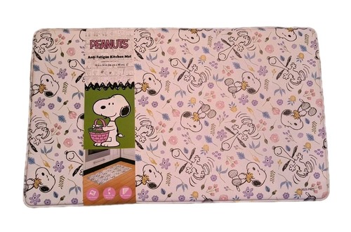 PEANUTS Snoopy Anti-Fatigue SPRINGTIME FLOWERS Kitchen Mat 18” X 30 ...