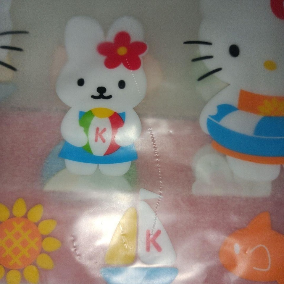 Sanrio Hello Kitty Vintage Vinyl Pool Bag Set 9.4x13x3.1in Mimmy Rabbit ...