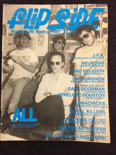 FLIP SIDE #59 Punk Music Fanzine Magazine 1989 Flipside | eBay