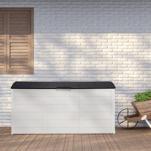 75gal 280L Outdoor Plastic Storage Deck Box Chest Tools,Lockable Seat,W ...