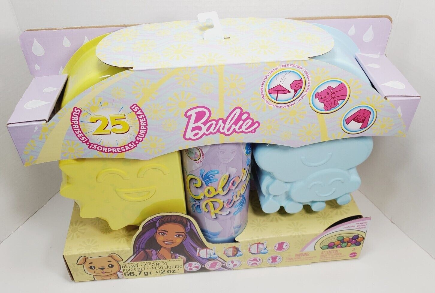 NEW 2021 Barbie Color Reveal Sunshine & Sprinkles Doll w/ 25 Surprises ...