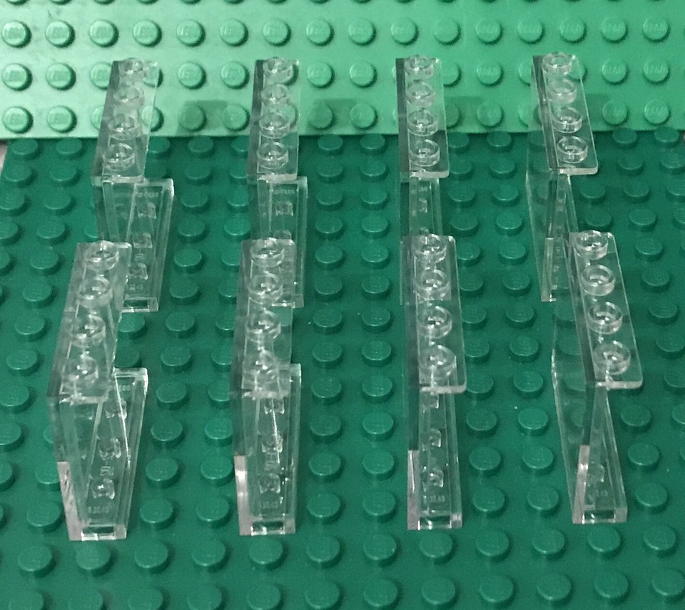 Lego 8 Trans-clear 1x4x3 Panel W/ Side Support,hollow Studs,wall ...