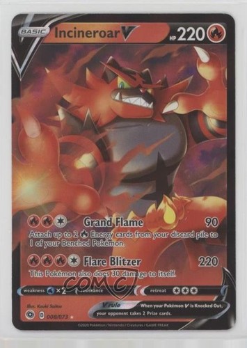 Incineroar V Pokémon Sword & Shield Champion's Path #008 | eBay
