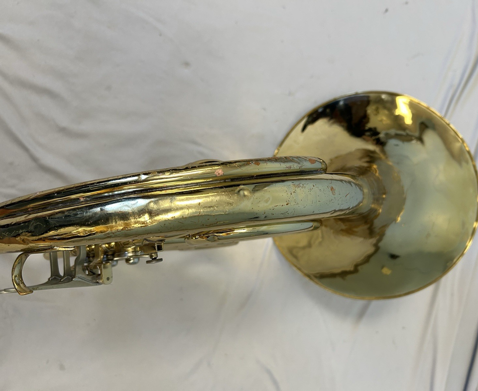 C.G. CONN LTD. U.S.A. SINGLE FRENCH HORN + MOUTHPIECE + CASE | eBay