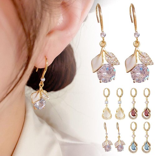 Vintage Luxurious Geometric Crystal Long Water Drop Earrings Gifts` | eBay