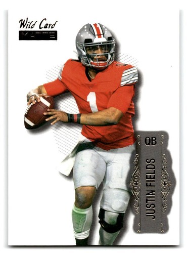 2021 Wild Card Matte #LBC-4 Justin Fields Limited Base Cards White | eBay