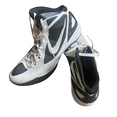 Nike Zoom Hyperdunk Mens Size 14 White Black Athletic Basketball Shoes ...