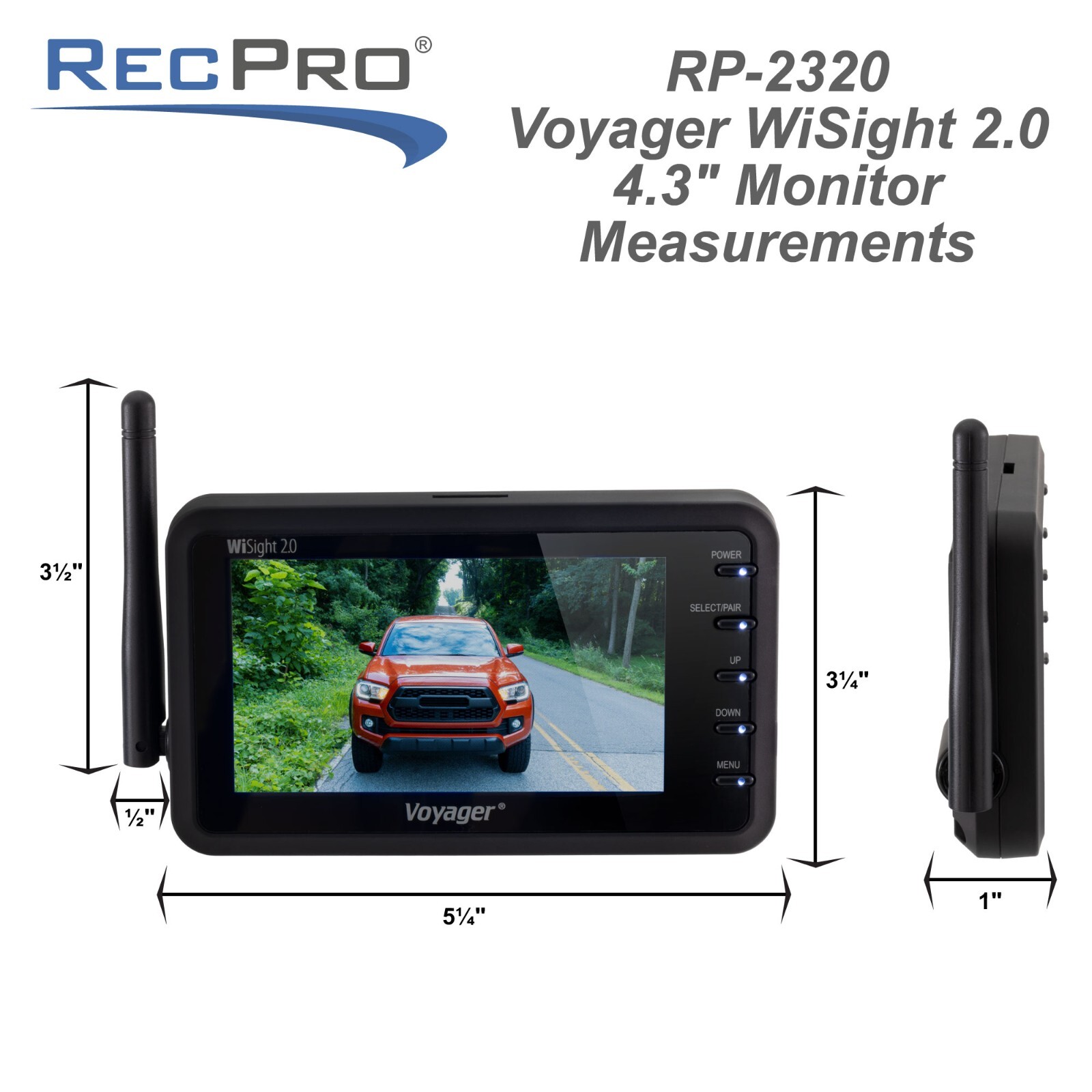 Voyager RV Wireless Backup Camera with 4" Monitor for Prewired System ...