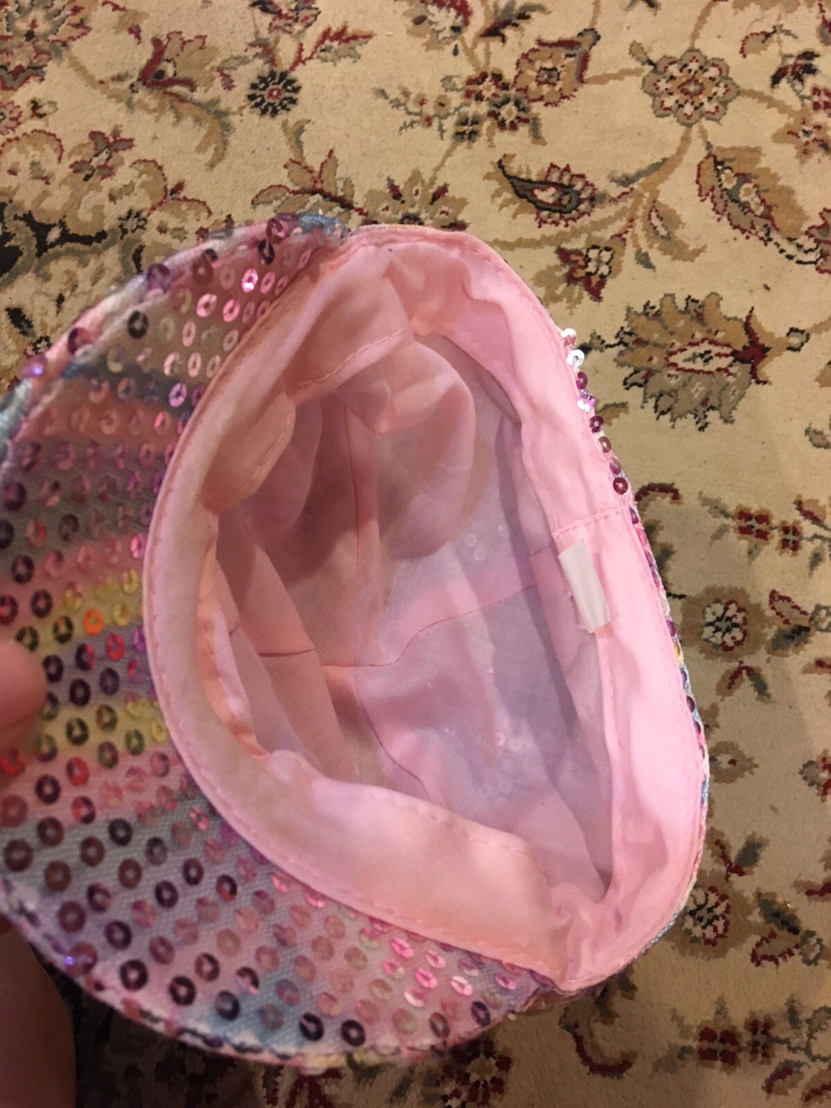 Youth Tween ( 11 years old) Rainbow Pastel Sequin Engineer Hat Sparkle ...