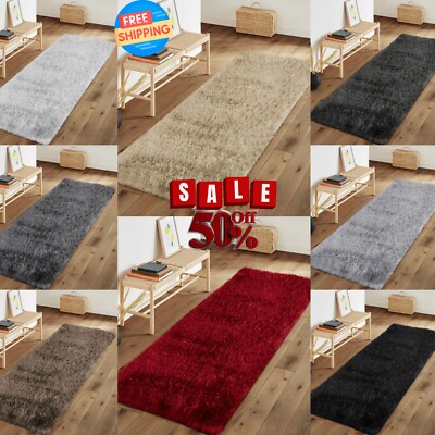 Large Shaggy Runner Rugs Living Room Shimmer Sparkle Glitter Bedroom ...